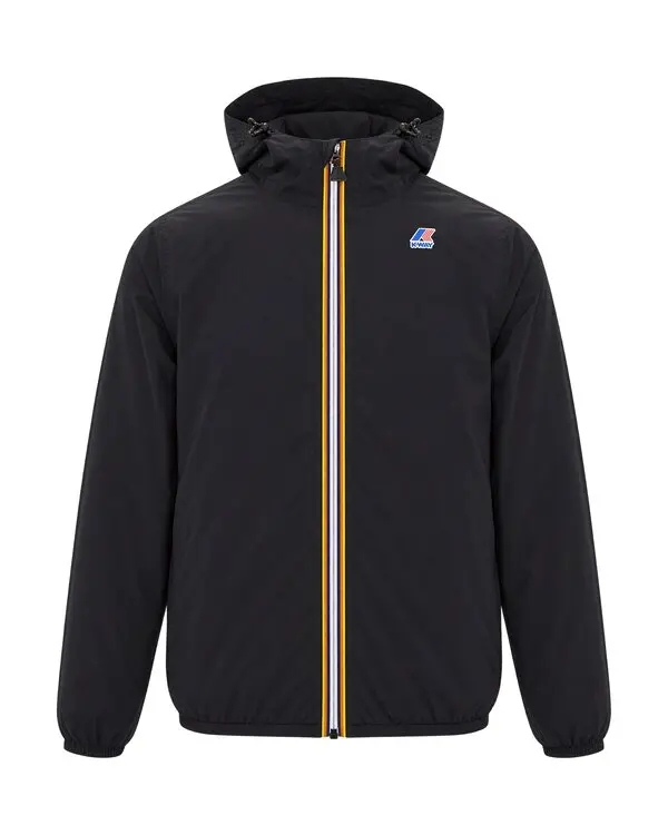 K-WAY Lightweight Hooded Zip-front Jacket - Black Pure