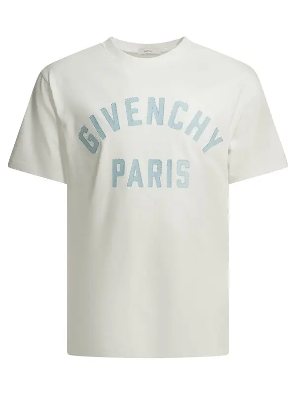 Givenchy Short Sleeve Crethestanesedew Neck T-shirt - White
