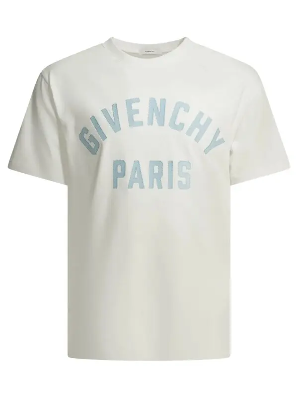 Givenchy Short Sleeve Crethestanesedew Neck T-shirt - White