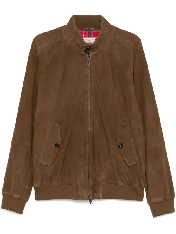 BARACUTA Classic Leather Coat For - Brown