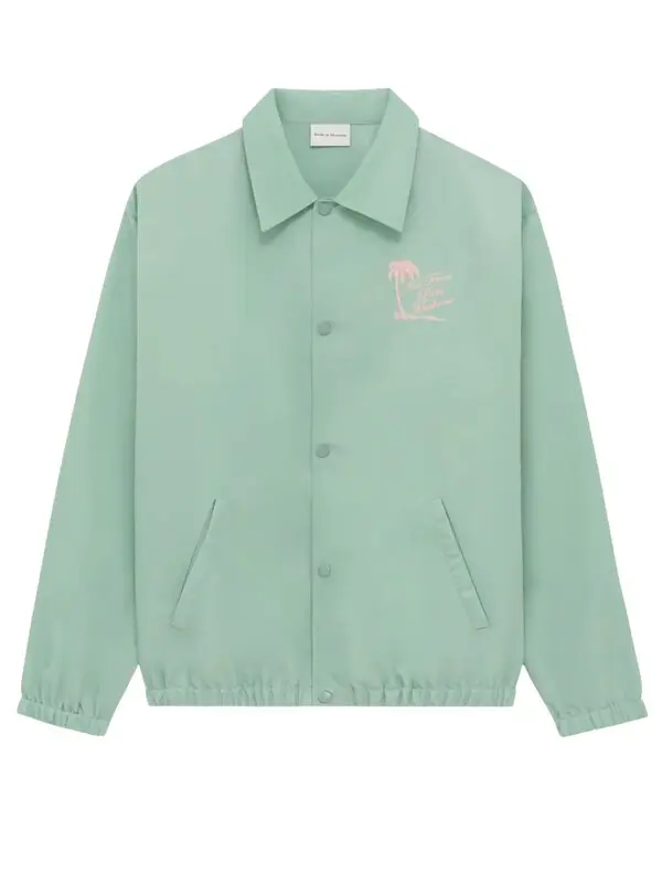 Drole De Monsieur Graphic Shirt Jacket - Green