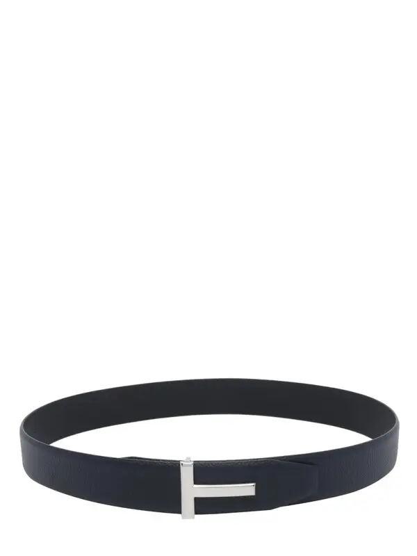 TOM FORD Calf Leather Belt - Navy