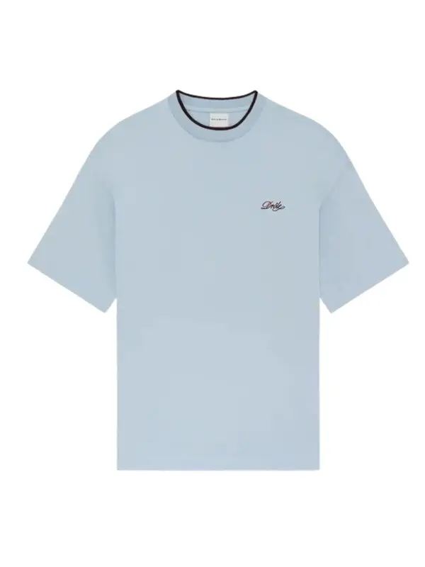 Drole De Monsieur Modern Casual T-shirt For - Light Blue
