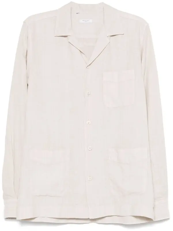 Boglioli Linen-blend Camp Shirt Jacket