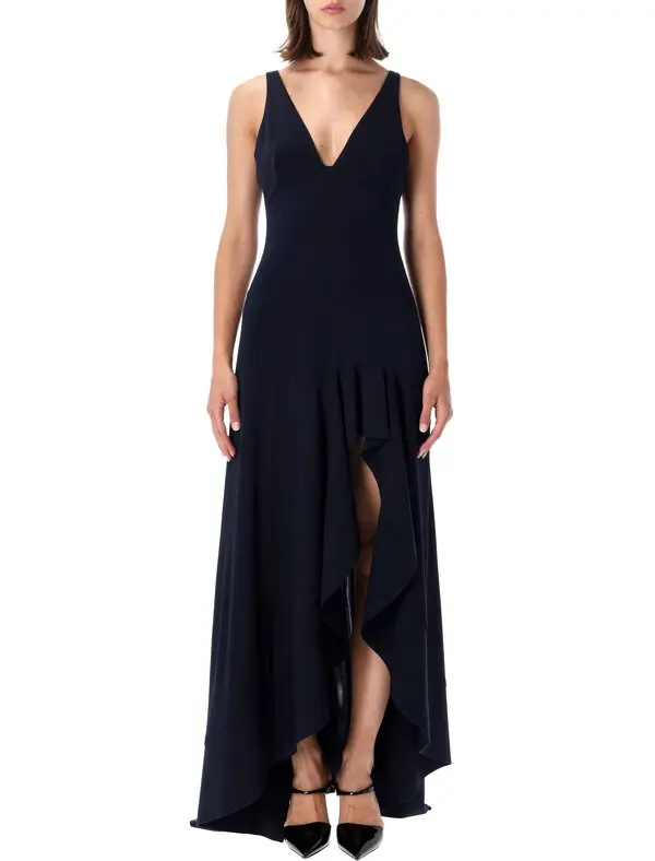 Stella McCartney V-neck Midi Dress - Ink