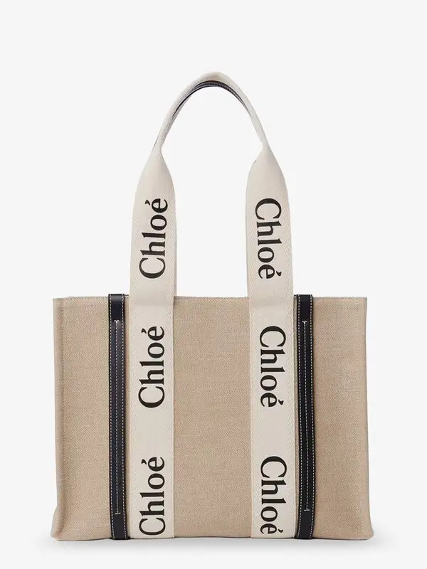Chloé Woody Linen Shoulder Bag - Multicolor