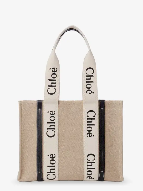 Chloé Woody Linen Shoulder Bag - Multicolor