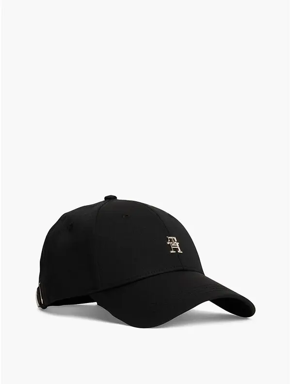 Tommy Hilfiger Monogram Logo Baseball Cap - Black