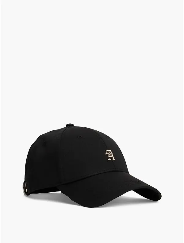 Tommy Hilfiger Monogram Logo Baseball Cap - Black
