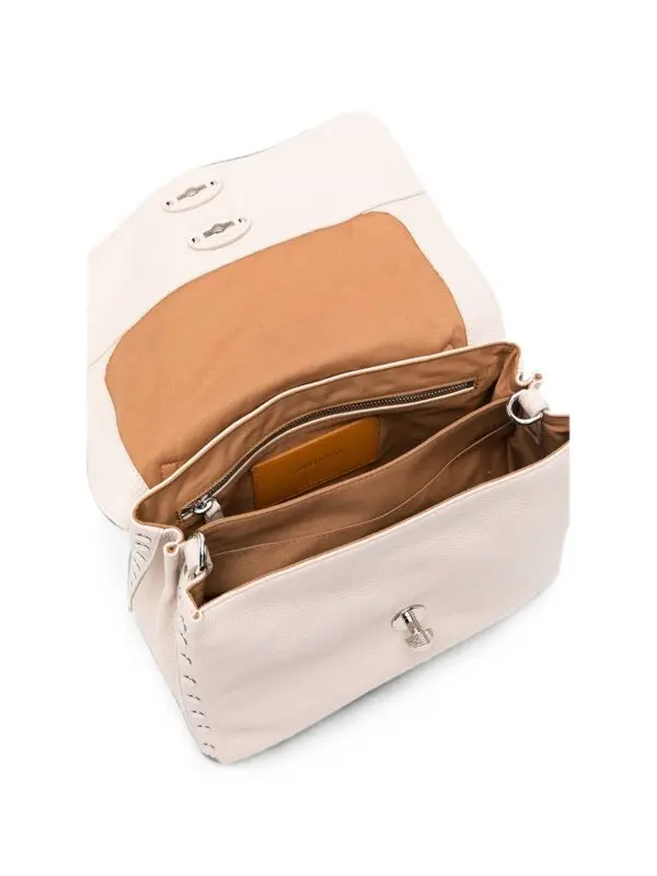ZANELLATO Postina Daily Small Leather Handbag - White