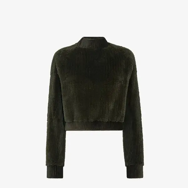 Fendi Dark Mink Tricot Blouson