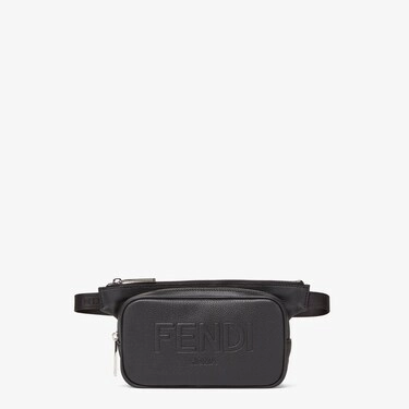 Fendi Roma Leather Belt Bag - Black
