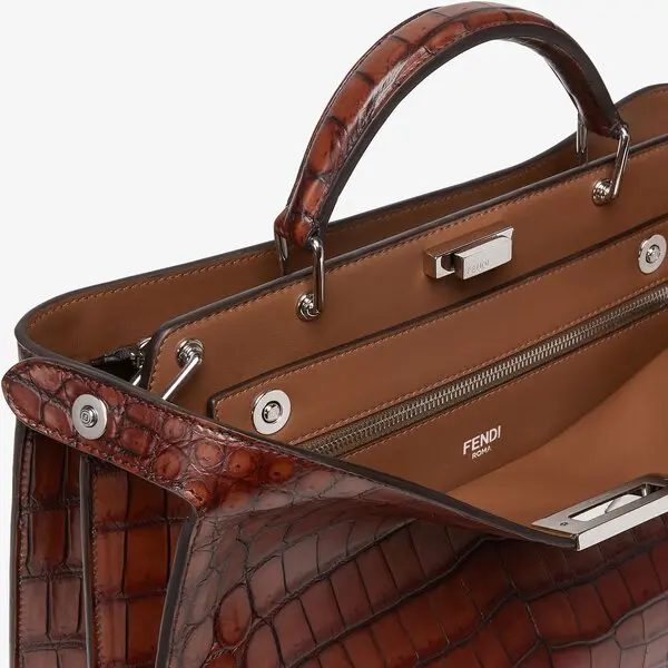 Fendi Peekaboo Iseeu Medium Crocodile Bag