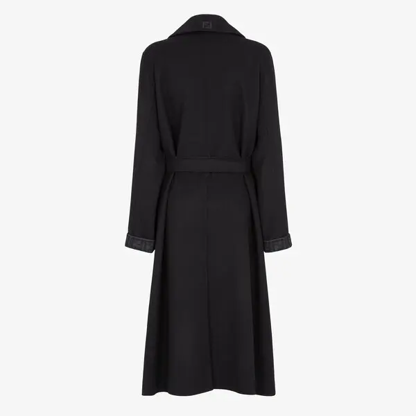Fendi Midi Coat With Embroidered Logo
