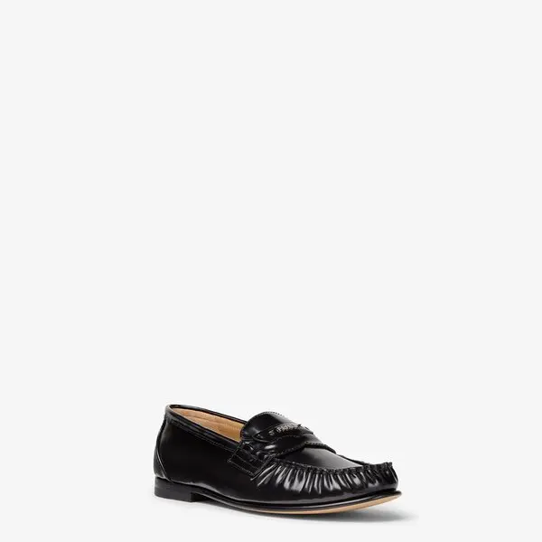 Fendi Shiny Calf Leather Loafers