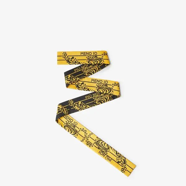 Fendi Wrappy" Silk Scarf With 5 Sisters Motif - Multicolour