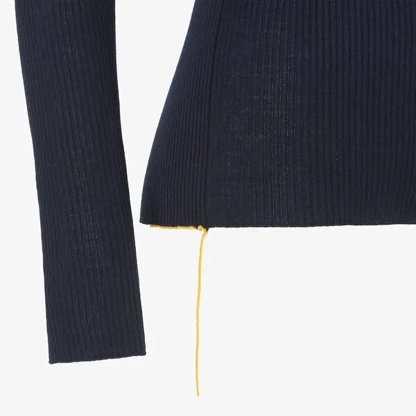Fendi Long-sleeve Ribbed Wool V-neck Jumper