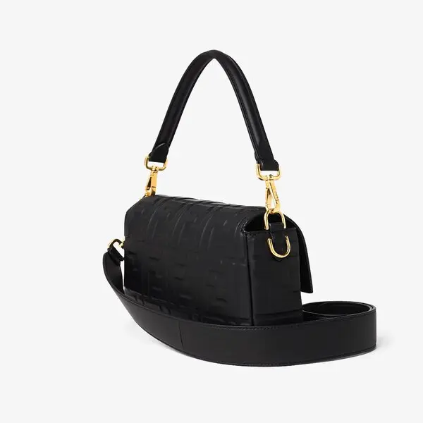 Fendi Baguette Bag In Nappa Leather With Embossed Ff Motif