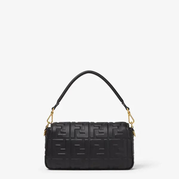 Fendi Baguette Bag In Nappa Leather With Embossed Ff Motif