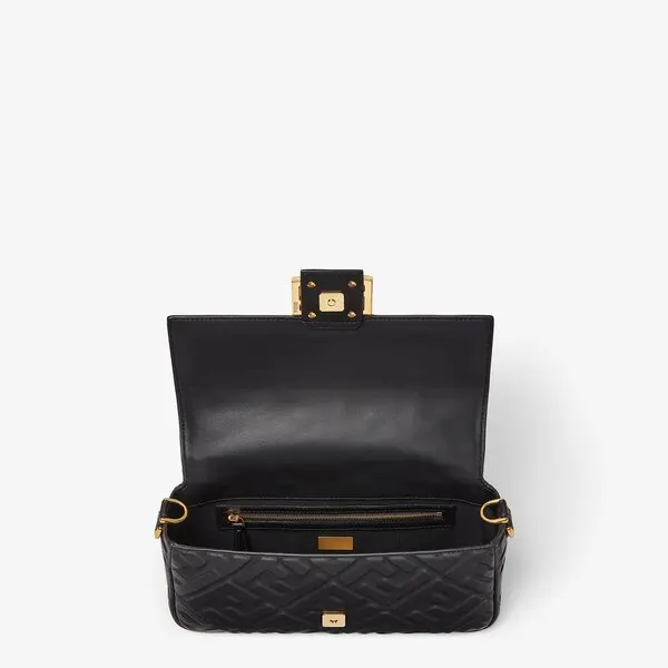 Fendi Baguette Bag In Nappa Leather With Embossed Ff Motif