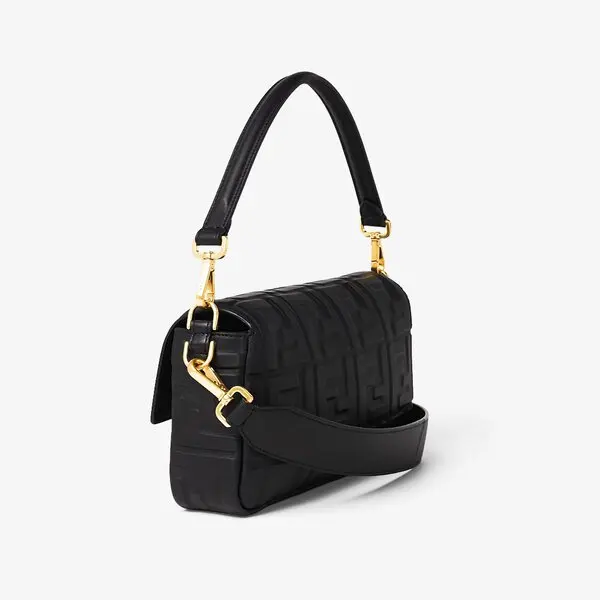 Fendi Baguette Bag In Nappa Leather With Embossed Ff Motif