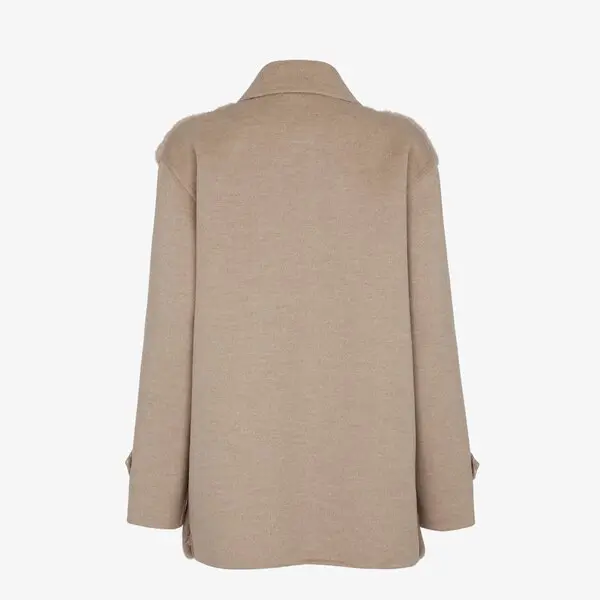 Fendi Single-breasted Blouson Jacket With Mink Inserts