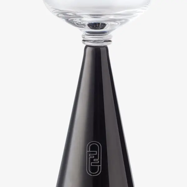 Fendi O'lock Crystal Wine Glass With Base