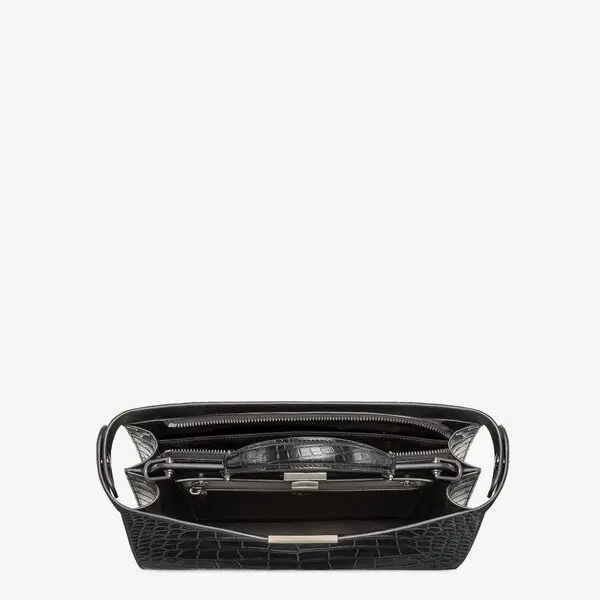 Fendi Peekaboo Iseeu Medium Alligator Bag - Black