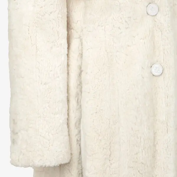 Fendi Washed Mink Fur Double-breasted Coat