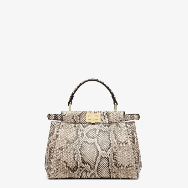 Fendi Peekaboo Mini Python Leather Bag