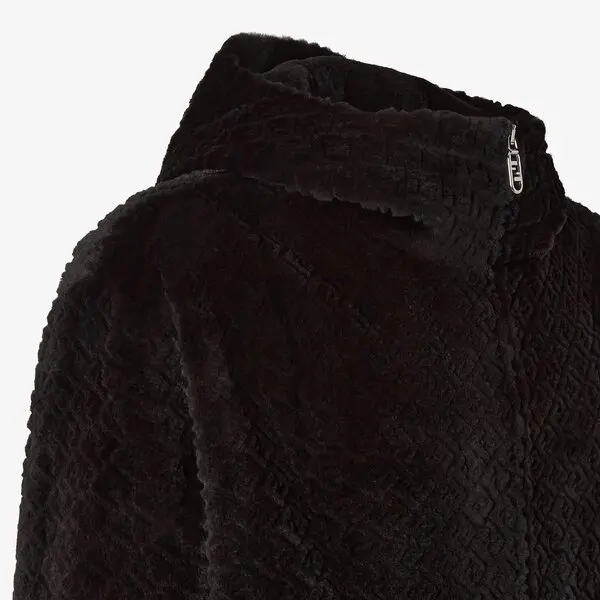 Fendi Micro-ff Laser-cut Mink Blouson Jacket
