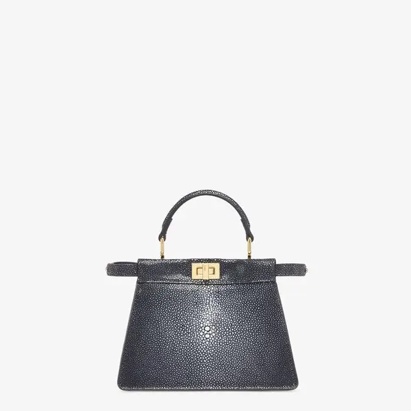 Fendi Peekaboo Iseeu Petite Bag In Stingray Leather - Black