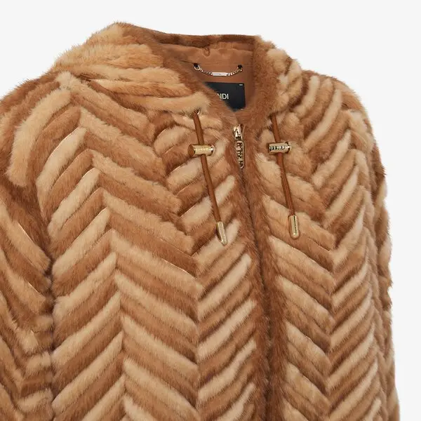 Fendi Mink Chevron Jacket