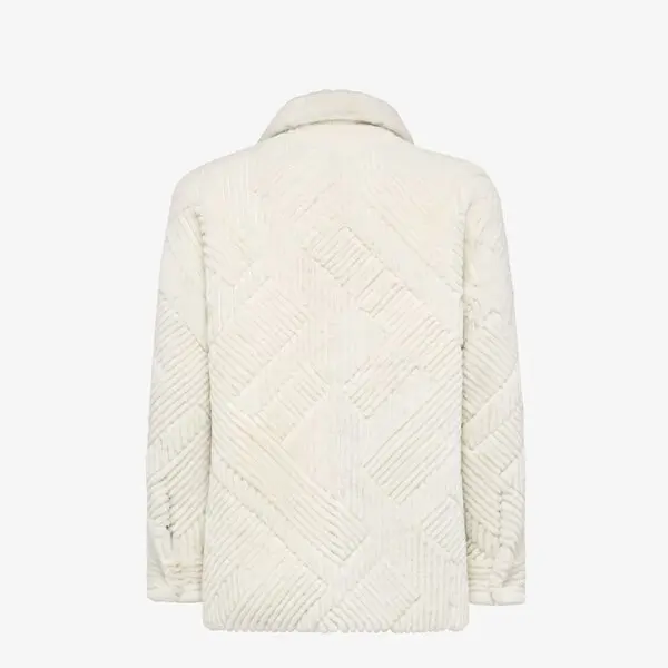 Fendi Shearling Jacket With Shadow Quilting And Ff Motif