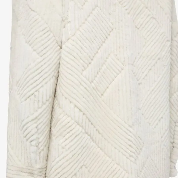 Fendi Shearling Jacket With Shadow Quilting And Ff Motif