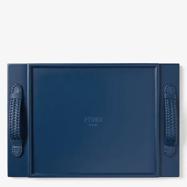 Fendi Roma Tray With Woven Handles