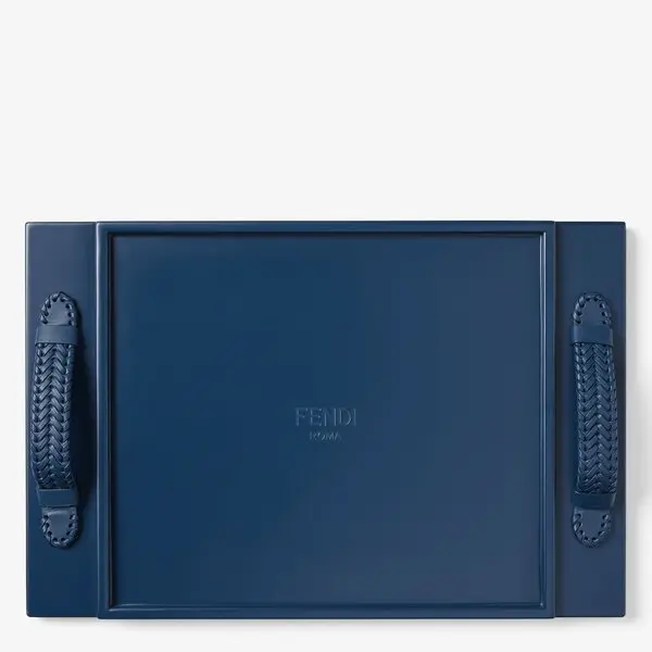Fendi Roma Tray With Woven Handles