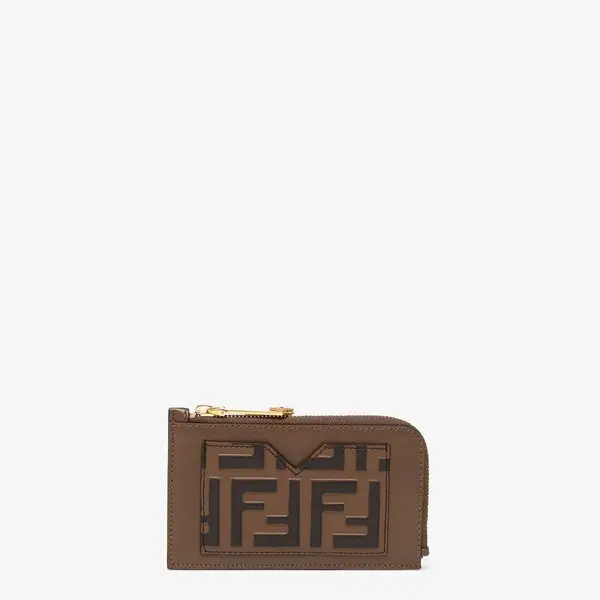 Fendi Ff Diamonds Card Case - Brown