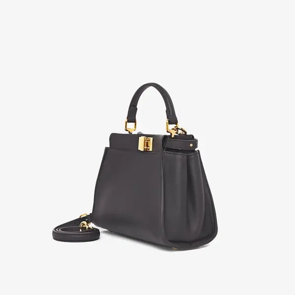 Fendi Peekaboo Mini Leather Bag - Brown