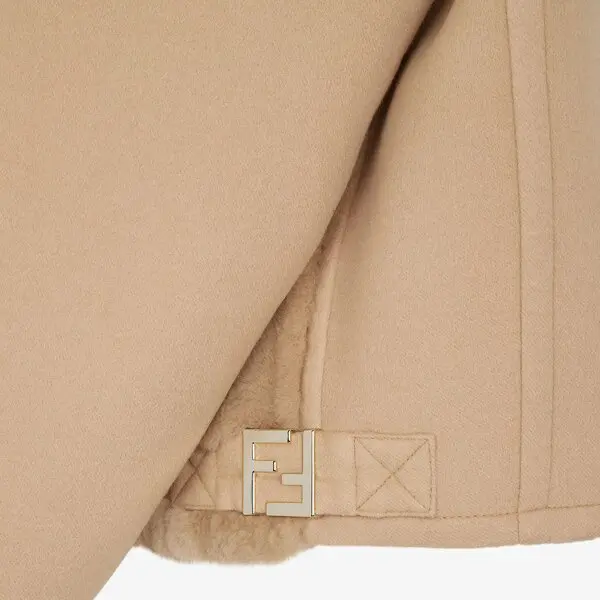 Fendi Cropped Jacket With Ff Buckle And Mink Insert