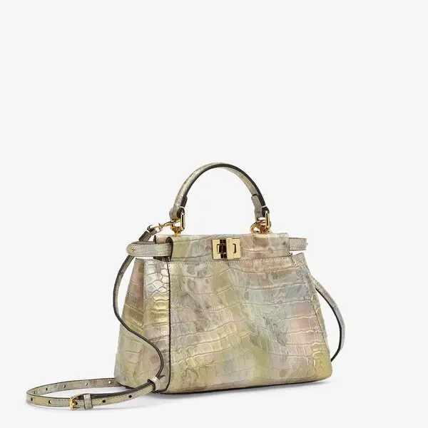 Fendi Peekaboo Mini Crocodile Bag - Multicolour