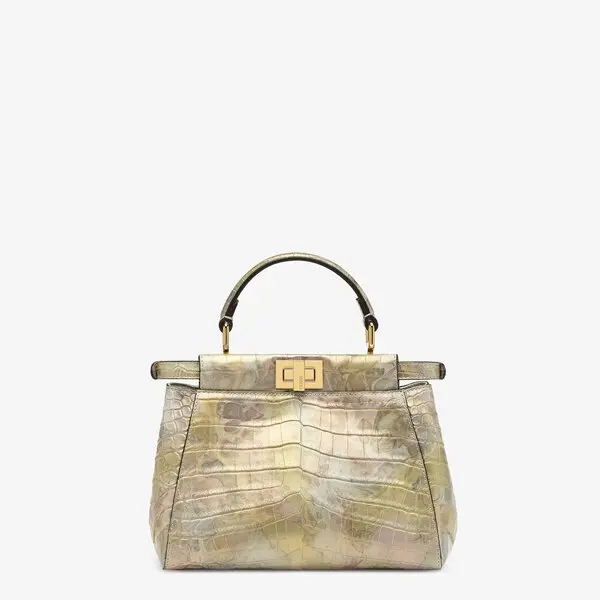 Fendi Peekaboo Mini Crocodile Bag - Multicolour