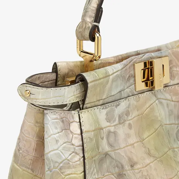 Fendi Peekaboo Mini Crocodile Bag - Multicolour
