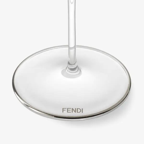 Fendi Set Of Two Red Wine Glasses