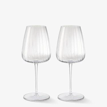 Fendi Roma Set Of White Wine Glasses - Transparent