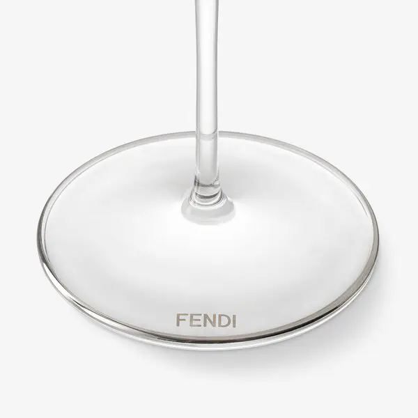 Fendi Roma Set Of Two White Wine Glasses