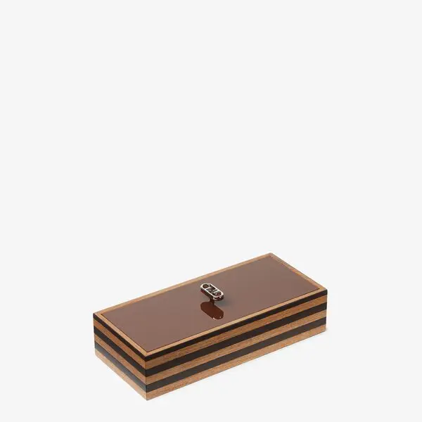 Fendi Rectangular Box With Reversible Lid And Dual-tone Handles - Multicolour