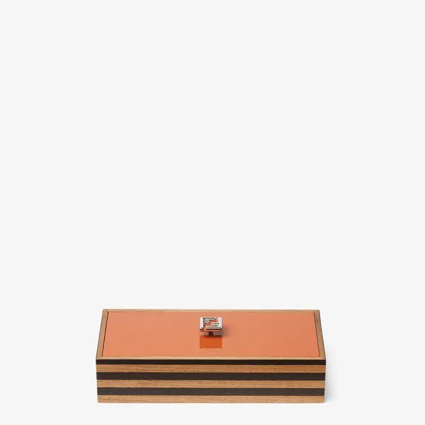Fendi Rectangular Box With Reversible Lid And Dual-tone Handles