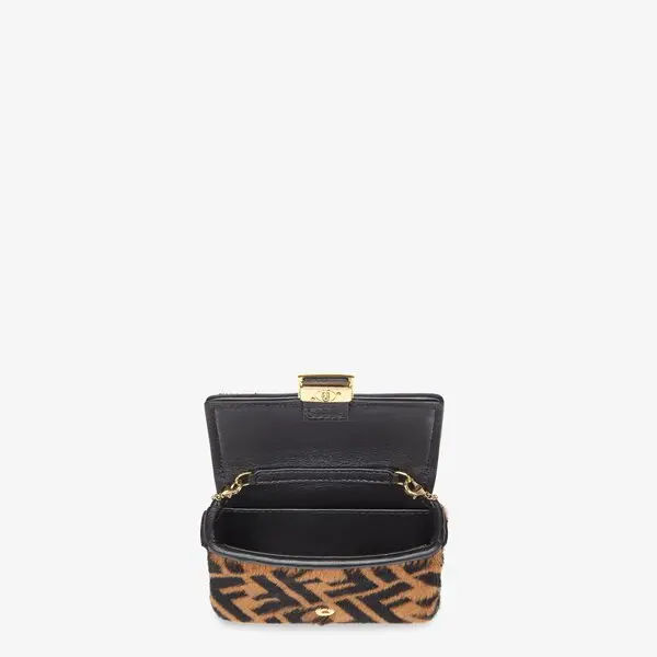Fendi Nano Baguette Charm With Ff Motif - Brown