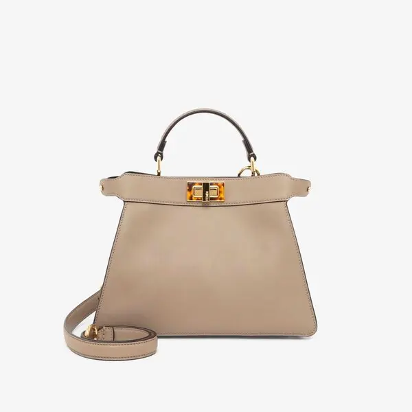 Fendi Peekaboo Iseeu Small Bag In Calfskin - Beige
